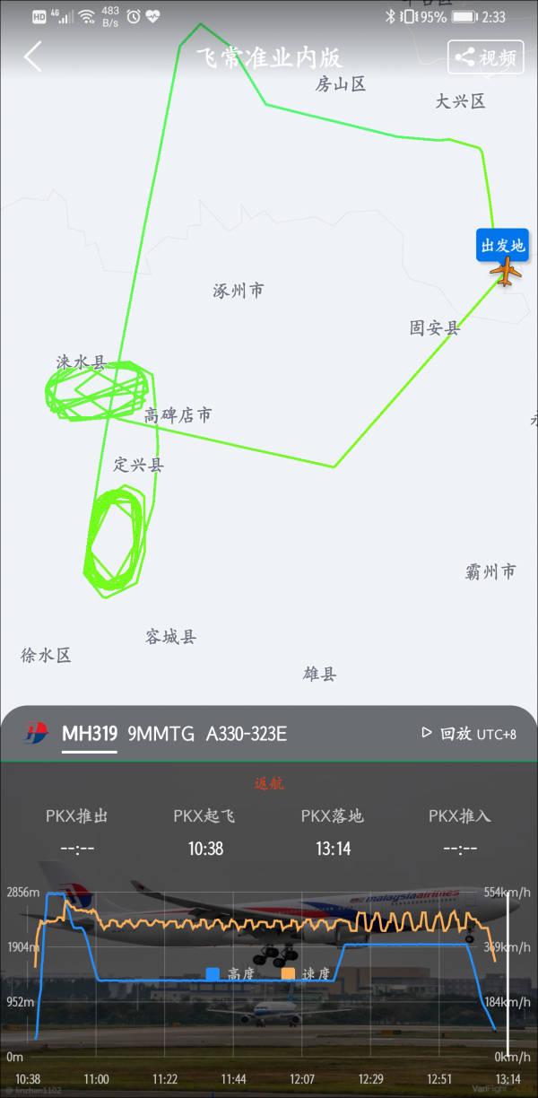 马航MH319从北京起飞后返航 原因不明_人民号